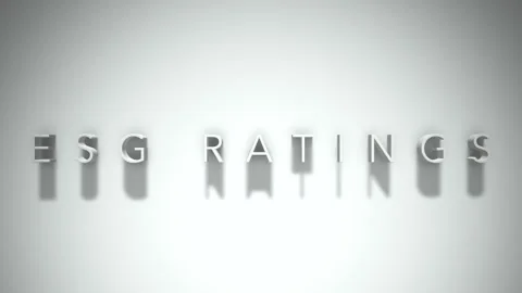 esg ratings 3D title animation with shad... | Stock Video | Pond5