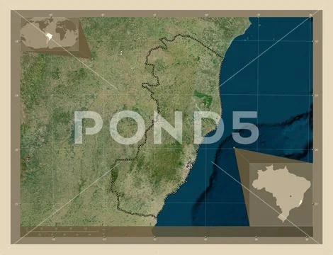 Espirito Santo, Brazil. High resolution satellite map ~ Clip Art #210606463