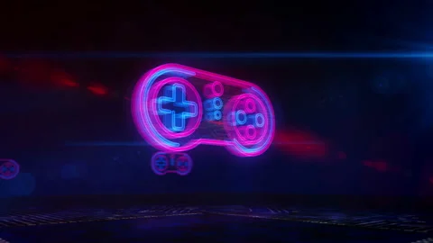Esport and gaming fun symbol loopable 3d... | Stock Video | Pond5