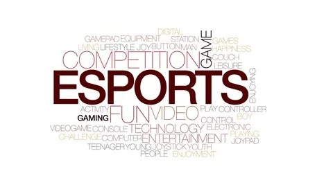 Esports animated word cloud, text design... | Stock Video | Pond5