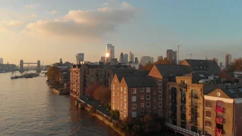Establishing Crane Drone shot over Londo... | Stock Video | Pond5