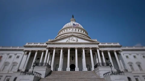 Establishing shot of the Capitol Buildin... | Stock Video | Pond5
