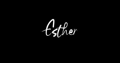 Esther Female Name in Stylish Lettering ... | Stock Video | Pond5