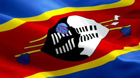 Eswatini waving flag. National 3d ‎Swa... | Stock Video | Pond5