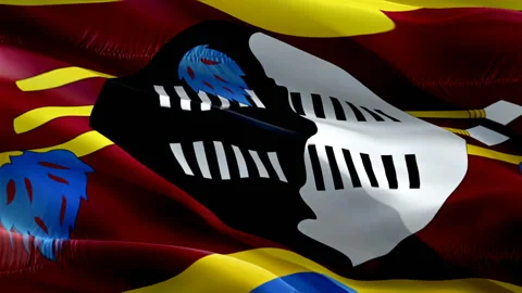 Eswatini waving flag. National 3d ‎Swa... | Stock Video | Pond5