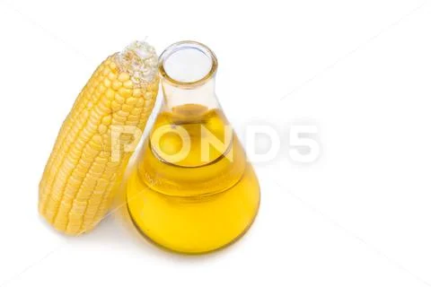 Ethanol biofuel derived from corn maze with beaker in laboratory Stock ...