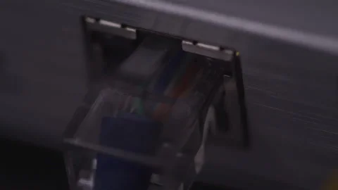 Plug In Ethernet Cable Stock Footage ~ Royalty Free Stock Videos | Pond5