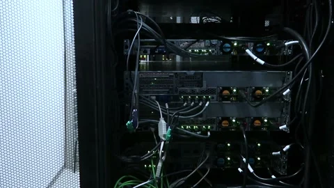 Ethernet Network Connection Hub. Blinkin... | Stock Video | Pond5