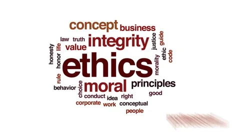 Ethics animated word cloud, text design ... | Stock Video | Pond5