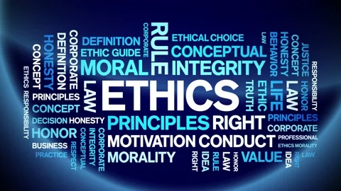 Ethics animated word cloud,text animatio... | Stock Video | Pond5
