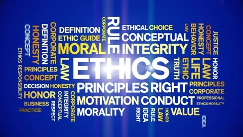 Ethics animated word cloud,text animatio... | Stock Video | Pond5