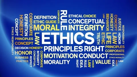Ethics animated word cloud,text animatio... | Stock Video | Pond5