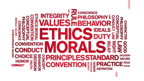 Ethics Morals animated word cloud,values... | Stock Video | Pond5