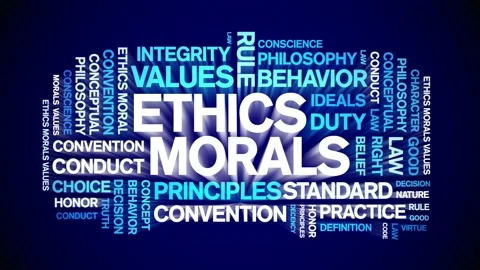 Ethics Morals animated word cloud,values... | Stock Video | Pond5