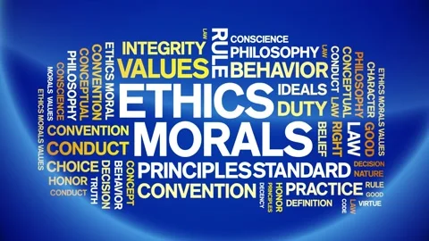 Ethics Morals animated word cloud,values... | Stock Video | Pond5