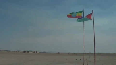 Ethiopan and afar flags in front of a Sc... | Stock Video | Pond5
