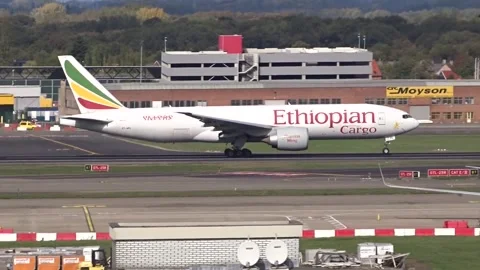 Ethiopian Airlines Cargo Taking Off at I... | Stock Video | Pond5
