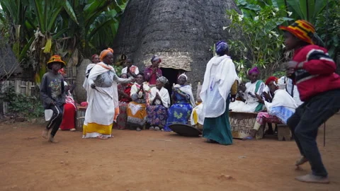 Ethiopian Dorze tribal people dancing an... | Stock Video | Pond5
