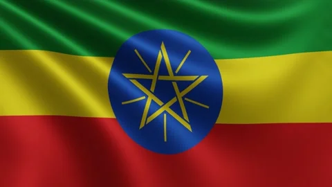Ethiopian flag waving in the wind, Ethio... | Stock Video | Pond5