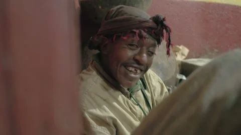 Ethiopian man chewing khat during a sufi... | Stock Video | Pond5