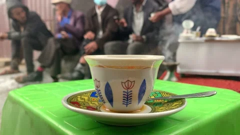 Ethiopian Turkish coffee in a cup. hot s... | Stock Video | Pond5