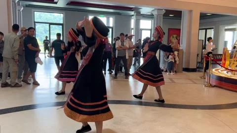 Ethnic Hmong Dancing at Sun World Fansip... | Stock Video | Pond5