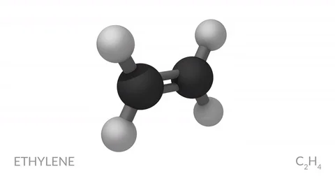 Ethylene molecule, rotating seamless loo... | Stock Video | Pond5