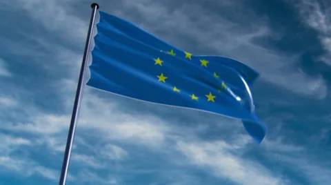 EU Flag, HQ animated on an epic backgrou... | Stock Video | Pond5
