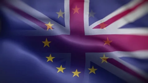 EU UK Flag Textured Waving Front Backgro... | Stock Video | Pond5