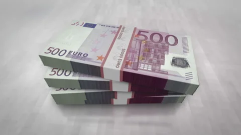 Euro 500 money banknote pile packs anima... | Stock Video | Pond5