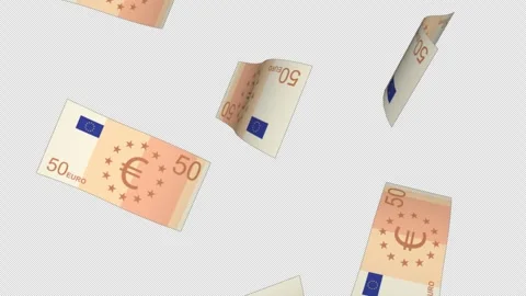 Euro Banknotes Falling Animation on Alph... | Stock Video | Pond5