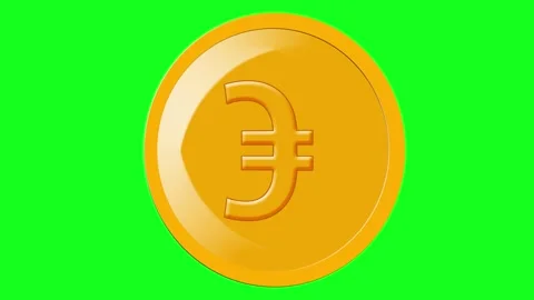 euro coins yellow gold color coins falli... | Stock Video | Pond5