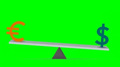 Euro Dollar seesaw animation Up dawn com... | Stock Video | Pond5