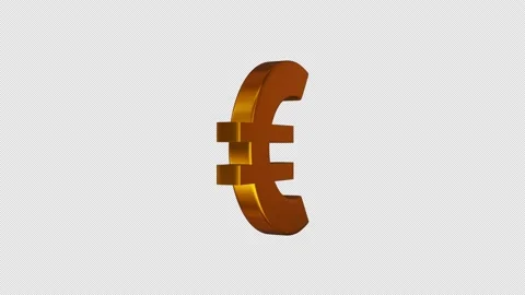 Euro Sign 4K Animation Rotating Seamless... | Stock Video | Pond5