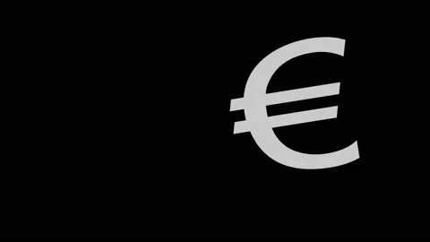 euro symbol animation in a black backgro... | Stock Video | Pond5