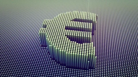 Euro Symbol Pin Art animation | Stock Video | Pond5