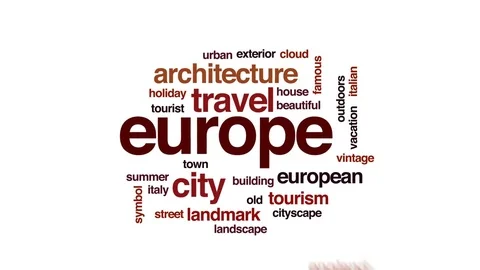 Europe animated word cloud, text design ... | Stock Video | Pond5