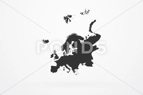 Europe Continent Map: Vector Graphic Illustration #46879929