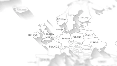 Europe Map Paper Stock Footage ~ Royalty Free Stock Videos | Pond5