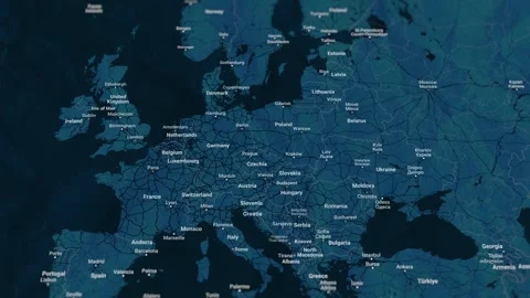 Europe Map Detail Stock Video Footage | Royalty Free Europe Map Detail ...
