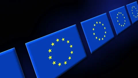 Europe EU European Union Flag Animated B... | Stock Video | Pond5