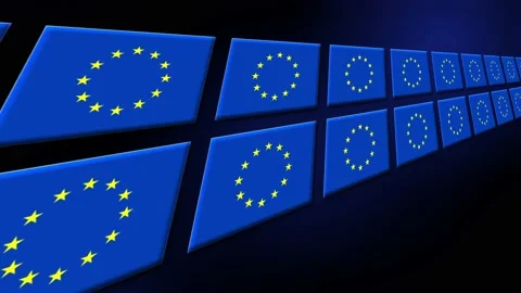 Europe EU European Union Flag Animated B... | Stock Video | Pond5