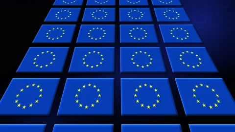 Europe EU European Union Flag Animated B... | Stock Video | Pond5