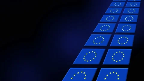 Europe EU European Union Flag Animated B... | Stock Video | Pond5