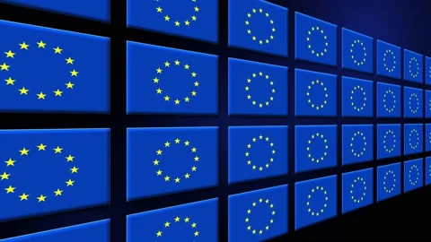 Europe EU European Union Flag Animated B... | Stock Video | Pond5