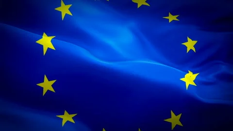 Europe flag Motion Loop video waving in ... | Stock Video | Pond5