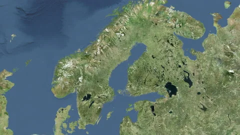 Europe map animation. Zooming at scandin... | Stock Video | Pond5