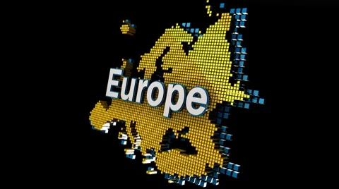 Europe Map + Logo (HD) | Stock Video | Pond5