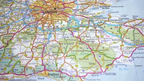 Road Map Uk Stock Video Footage | Royalty Free Road Map Uk Videos | Pond5