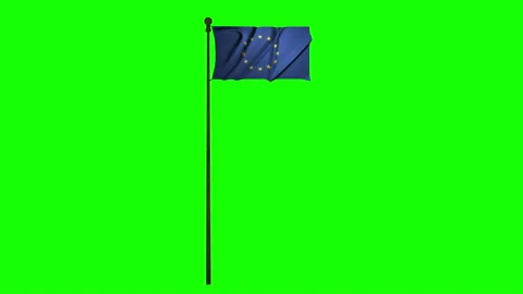 european Animation Flag Animation Green ... | Stock Video | Pond5